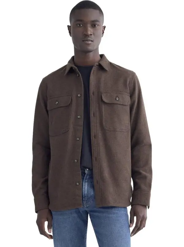 Everlane Heavyweight Overshirt - Uniform | Heather Earth Brown